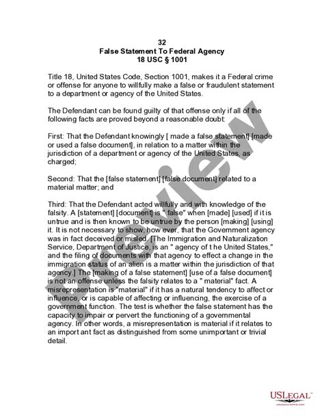 Wisconsin Jury Instruction False Statement To Federal Agency Us