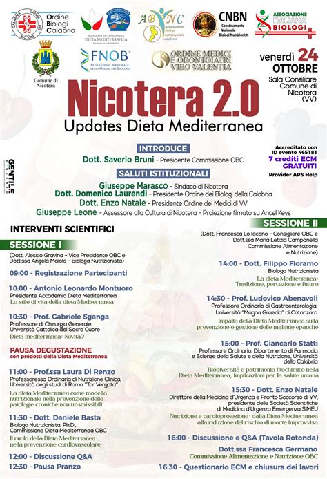 Calabria Tutto Pronto Per Il Convegno Scientifico Sulla Dieta Mediterranea