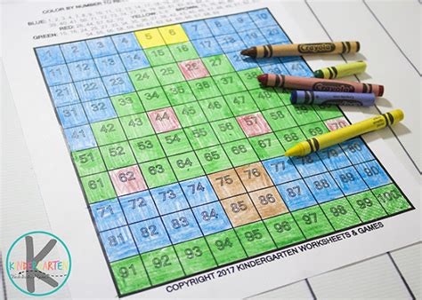 Color By Number 100 Chart Printables