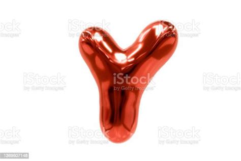 풍선 글꼴 메텔라틱 빨간 글자 Y 는 현실적인 헬륨 풍선 프리미엄 3d 일러스트로 만들어졌습니다 금속에 대한 스톡 사진 및 기타 이미지 Istock