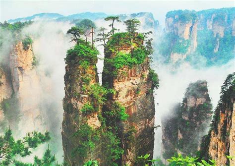 Wulingyuan National Park Map Town Andscenic Area