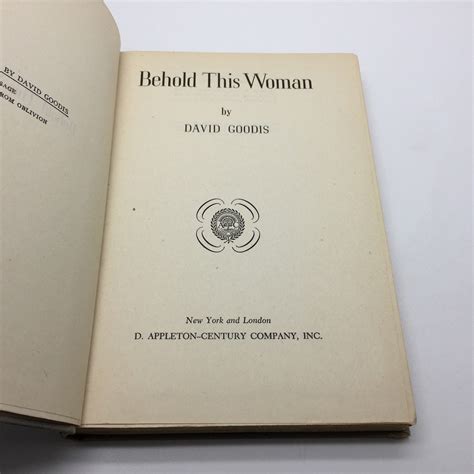 Behold This Woman By Goodis David 1947 Any Amount Of Books
