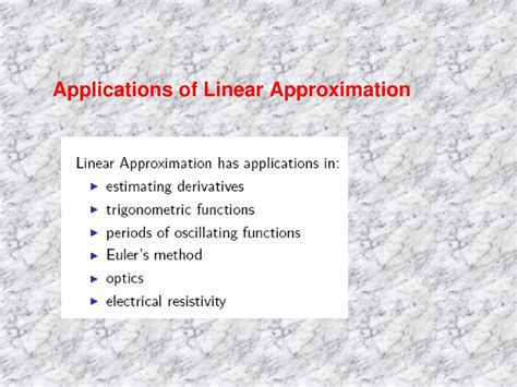 linear approximation ppt download