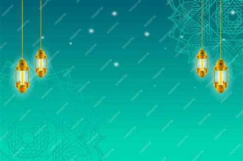 Premium Vector Islamic Green Abstract Vector Background Islam Logo Sign