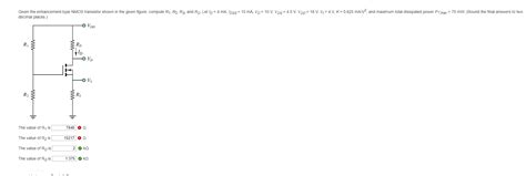 Solved Given The Enhancement Type Nmos Transistor Shown In