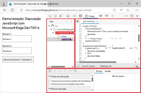Introdução à Depuração Do Javascript Microsoft Edge Developer Documentation Microsoft Learn