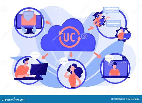 Unified Communication Concept Vector Illustration Stock Vector Illustration Of Platform