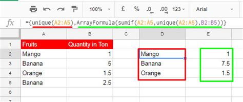 How To Use UNIQUE And SUM Together In Google Sheets