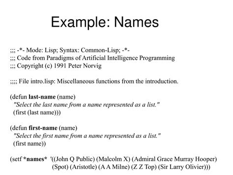 PPT Introduction To Lisp PowerPoint Presentation Free Download ID