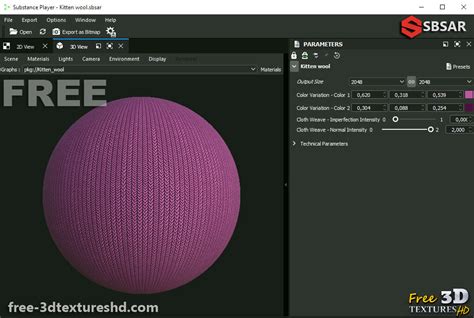 3d Textures Pbr Free Download Kitten Wool Fabric Substance Sbsar Free