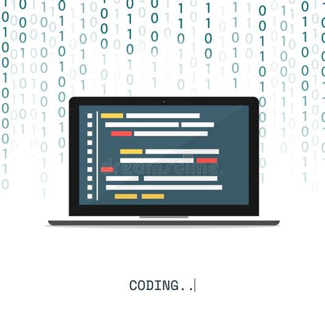 Programmer Coding Binary Computerprogrammer Skill Isometric Vector