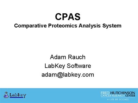 Cpas Comparative Proteomics Analysis System Adam Rauch Lab