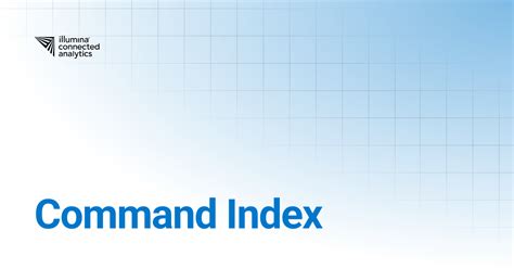 command index illumina connected analytics
