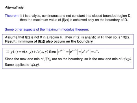 ppt maximum modulus principle powerpoint presentation free download