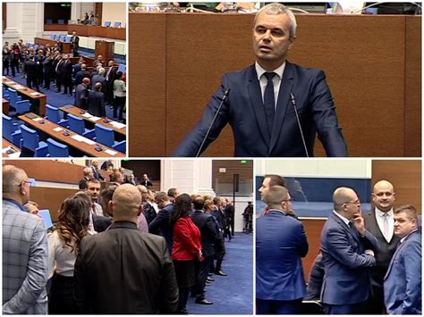 ЦИРК В ПАРЛАМЕНТА Възраждане БСП и ИТН се строиха в редица пред трибуната Росен Желязков