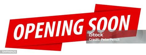 곧 열기 배너 음성 거품 라벨 리본 템플릿 벡터 스톡 일러스트레이션 배너 표지판에 대한 스톡 벡터 아트 및 기타 이미지 배너