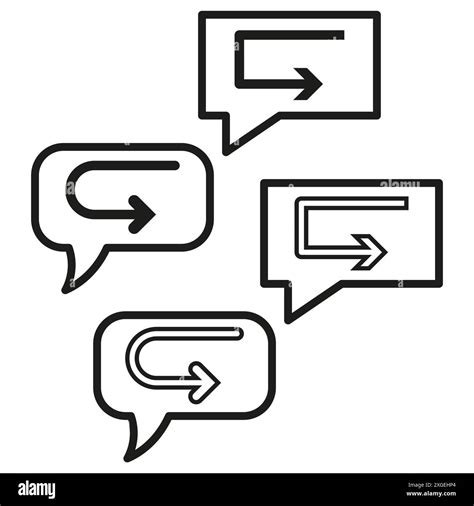 Message Arrow Icons Speech Bubble Vector Communication Symbol Stock