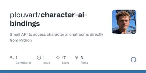 github plouvart character ai bindings small api to access character ai chatrooms directly