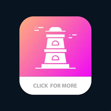 Observatory Tower Watchtower Mobile App Button Android And Ios Glyph Version 17973801 Vector Art