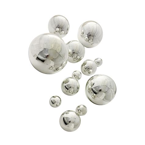 Silver Set Of 13 Wall Spheres