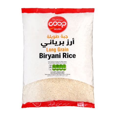 Sharjah Coop Long Grain Biryani Rice 5kg Sharjah Co Operative Society