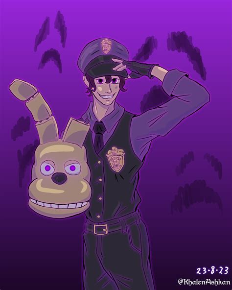 Springtrap And William Afton Five Nights At Freddys Drawn By