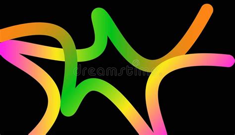 gradient colors lines with smooth shapes pattern abstract vector design