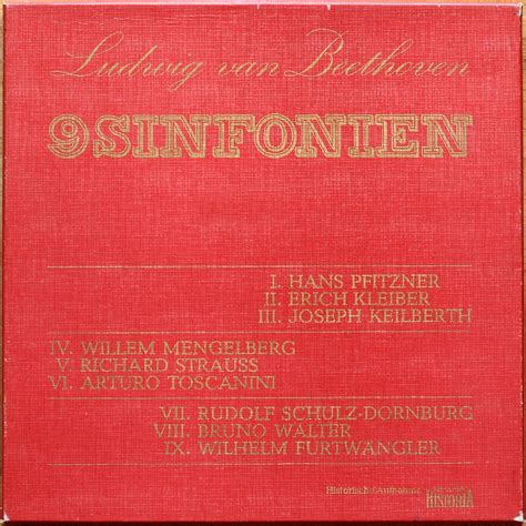 Beethoven • Intégrale Des 9 Symphonies • Historia 6905 • Pfitzner