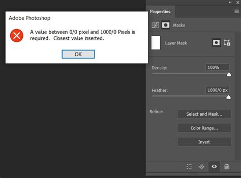 Feather Mask Not Working In Photoshop 2019 Adobe Support Community