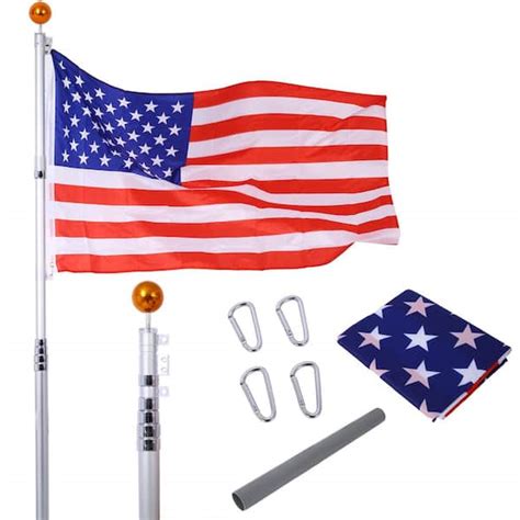 Maocao Hoom 25 Ft Telescopic Flag Pole Kit Sectional Flag Pole Kit