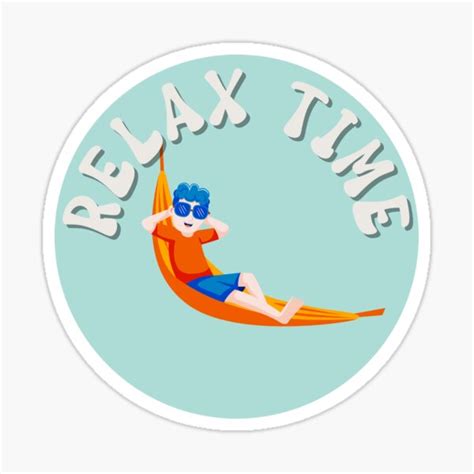 Cute Relax Time Chill Boy Sticker For Sale By Grandstickers Redbubble