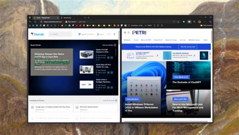 Microsoft Edge Adds Experimental Split Window Feature Thurrott