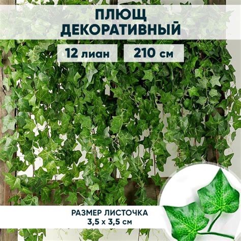 Купить Искусственное растение Лиана Плющ Лоза зелень для декора по выгодной цене в интернет