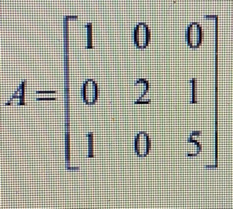 Solved Consider The Following Matrix Find The Chegg