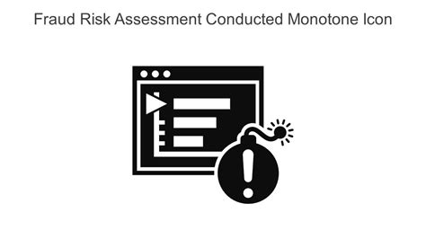 Fraud Risk Assessment Conducted Monotone Icon In Powerpoint Pptx Png And Editable Eps Format PPT