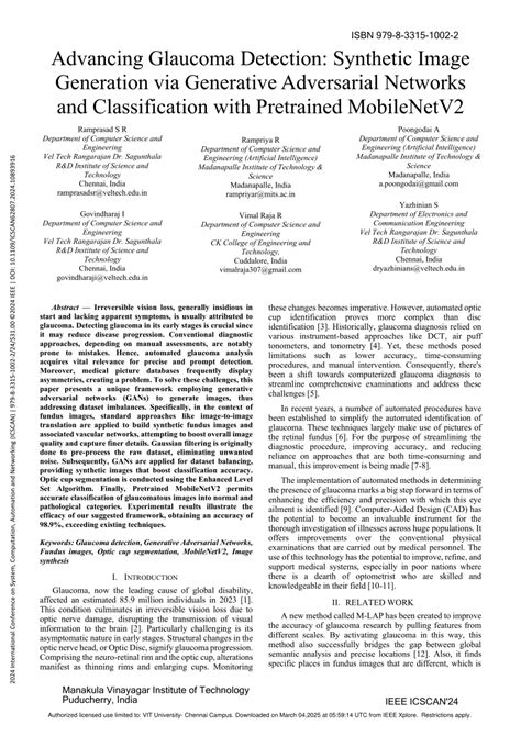 pdf advancing glaucoma detection synthetic image generation via