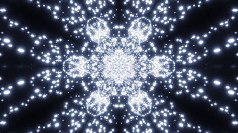 Kaleidoscope Of Glowing Flying Stars Design Pulsating Ornament