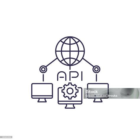 네트워크 Api 벡터 라인 아이콘 개발에 대한 스톡 벡터 아트 및 기타 이미지 개발 개선 기어 기계 부분 Istock