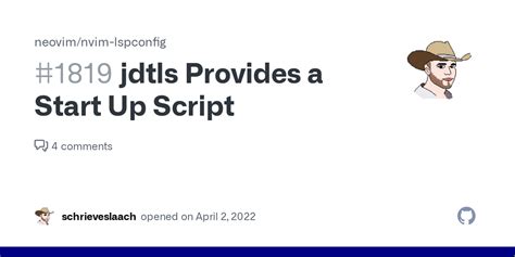 Jdtls Provides A Start Up Script · Issue 1819 · Neovimnvim Lspconfig