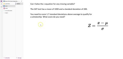 solve z score for missing variable