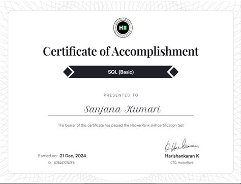 Sanjana Kumari On Linkedin Sql Certification Dataskills
