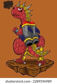 T Rex Jetpack Jurassic Future Stock Vector Royalty Free 2289596989 Shutterstock