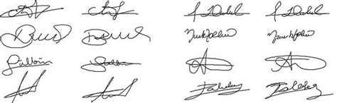 Signatures Samples K