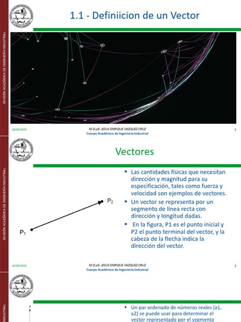 11 Definición De Un Vector Pdf Vector Euclidiano Sistema De