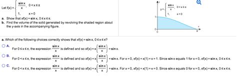 Solved Sin X Let F X A Show That Xf X Sin X 0 X B Chegg Com
