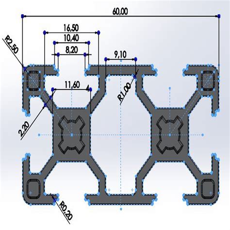 Profilati Estrusi In Alluminio 30mm X 60mm T Slot 8mm Modulari By
