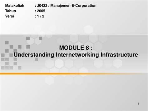 PPT MODULE Understanding Internetworking Infrastructure PowerPoint Presentation ID