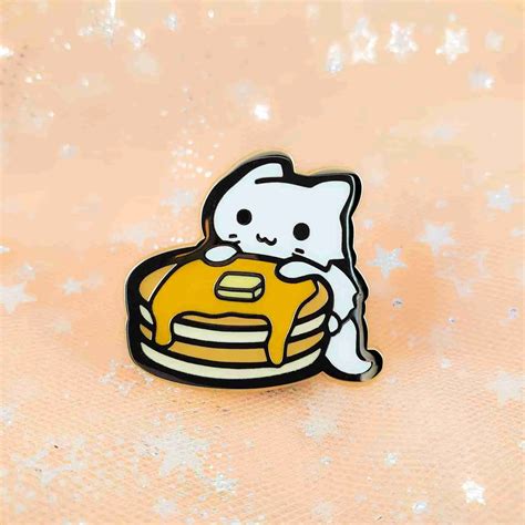 Pancake Cat Enamel Pin Bonnies Lab
