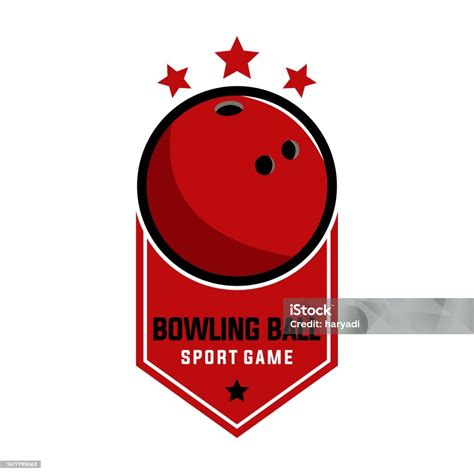 볼링 스포츠 벡터 템플릿 배지 엠블럼 패치 스타일의 스포츠 볼 그래픽 일러스트레이션 Championship에 대한 스톡 벡터