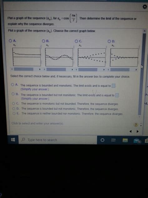 Solved Plot A Graph Of The Sequence A For A En Chegg Com